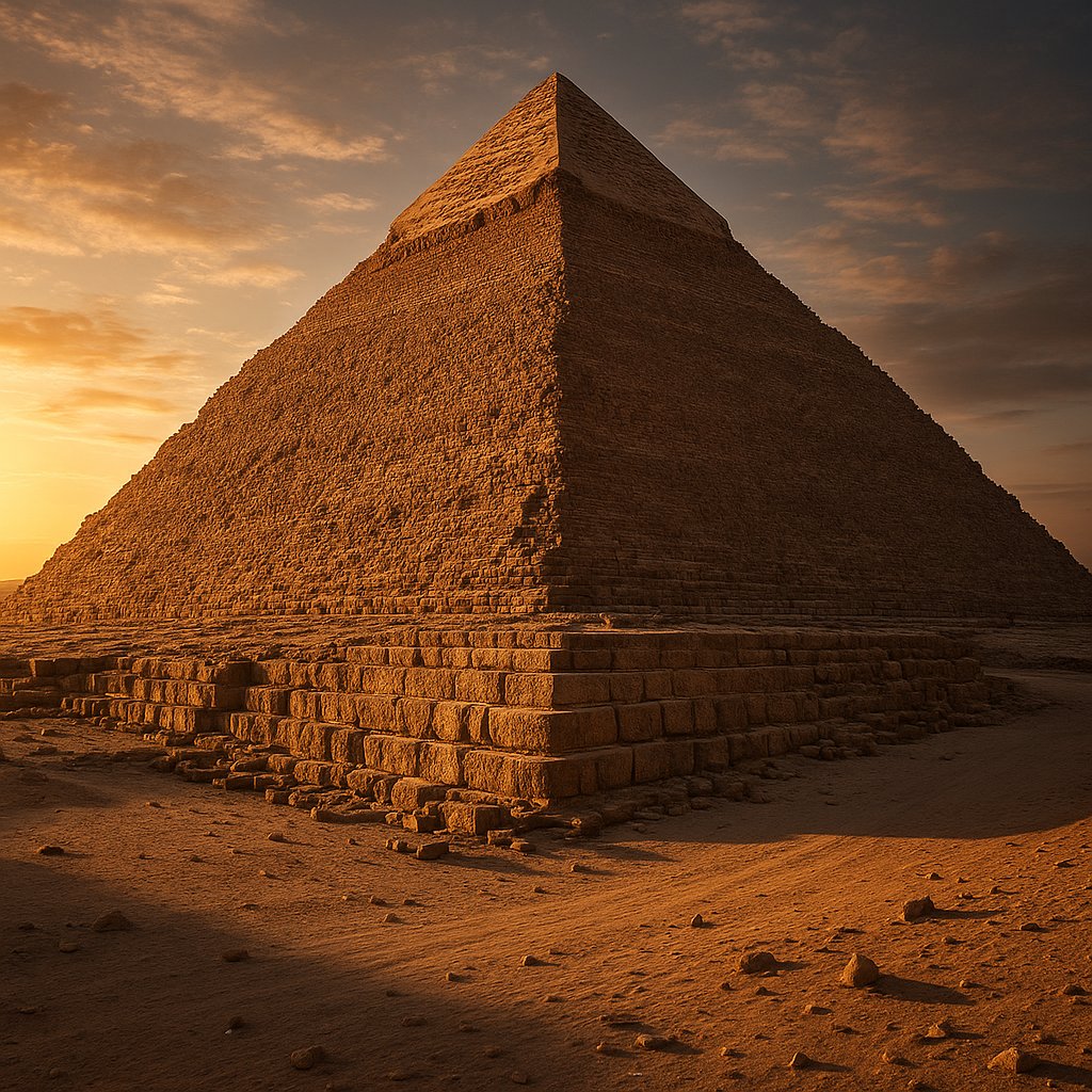 Golden Pyramid at Sunset - PuzzleFree – PuzzleFree.game