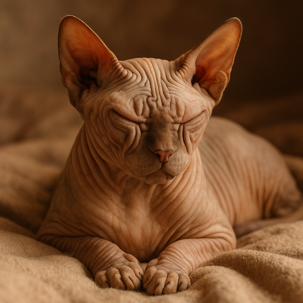Sphynx Cat Puzzle in Warm Light - Cozy Calm