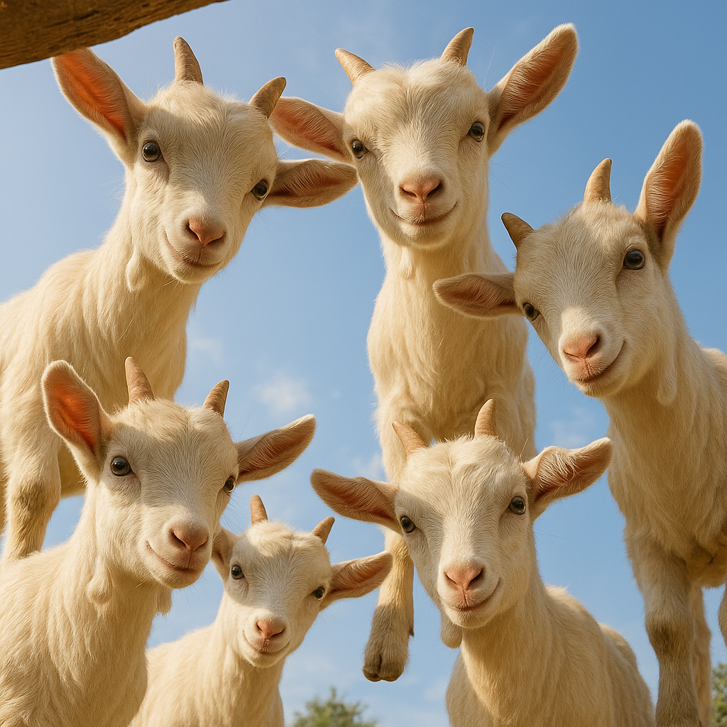 Curious Kids: Circle of Baby Goats – Free Online Jigsaw Puzzle ...