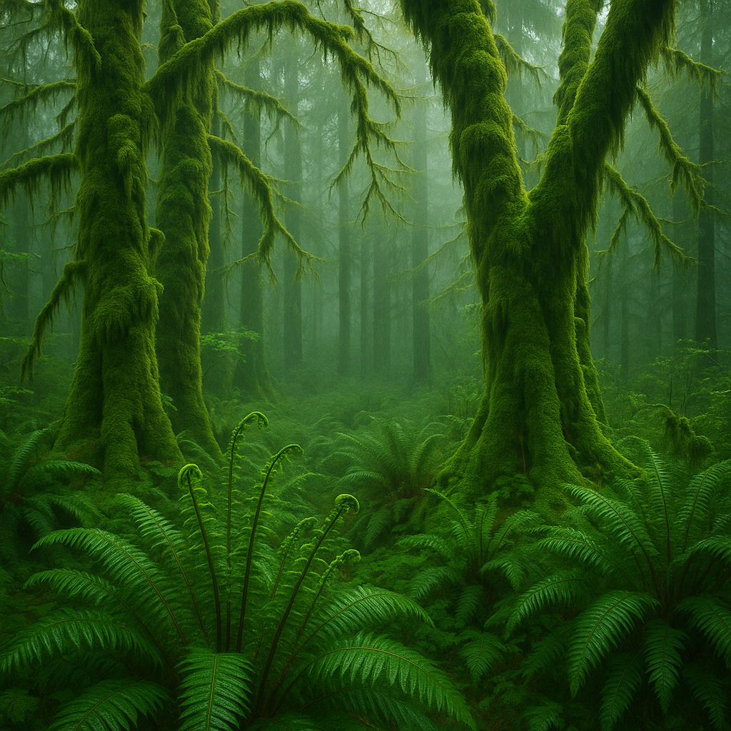 Emerald Spring: Mossy Rainforest, Olympic National Park – Free Online ...