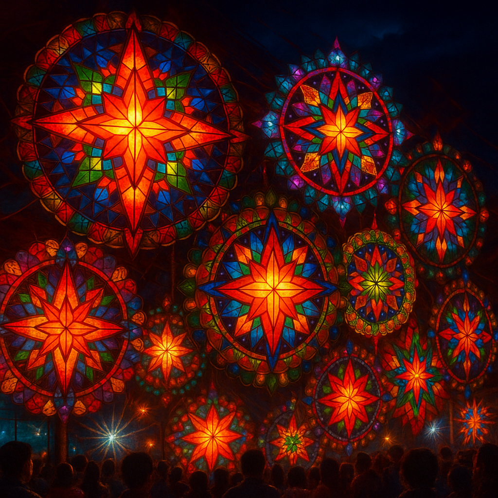 Giant Parol Lanterns Puzzle - Starry Christmas Night