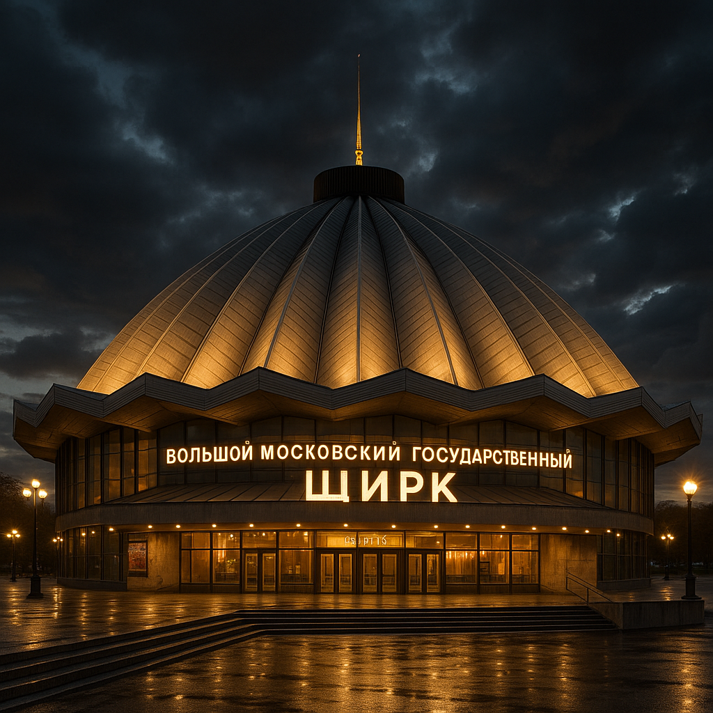 Great Moscow State Circus at Dusk - Architectural Puzzle