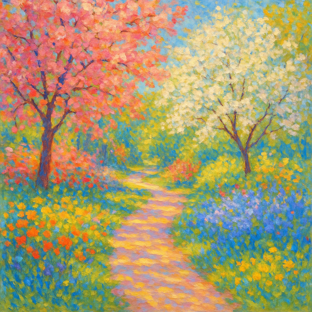 Luminous Spring Pathway Jigsaw Puzzle - PuzzleFree.Game